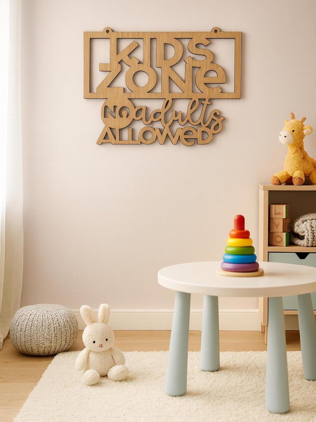 Kids Zone Door Sign – No Adults Allowed, Wooden Room Decor - Etsy