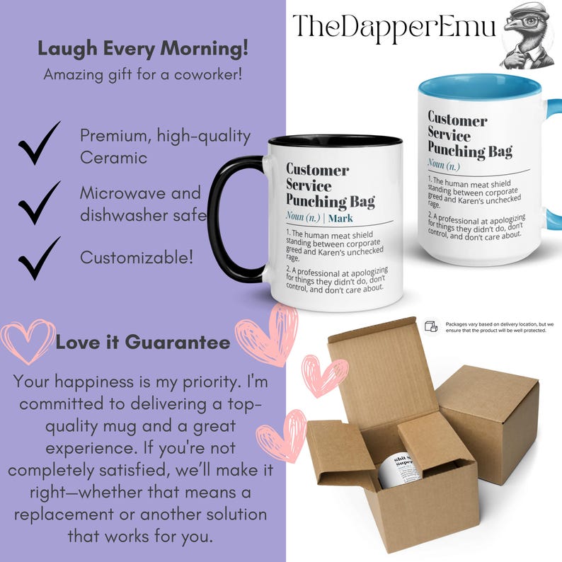 Funny Customer Service Coffee Mug: Sarcastic Help Desk Gift - Etsy