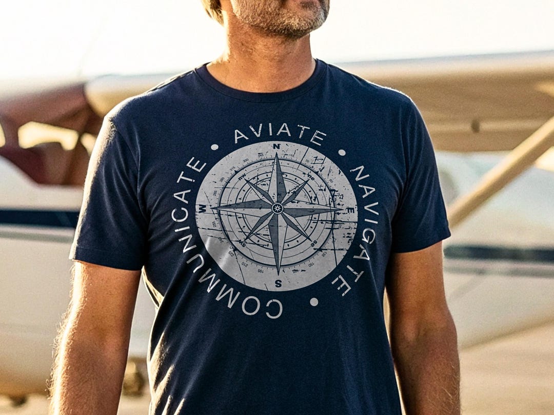 Aviate Navigate Communicate Tshirt, Comfort Colors®, Gift for Pilot ...