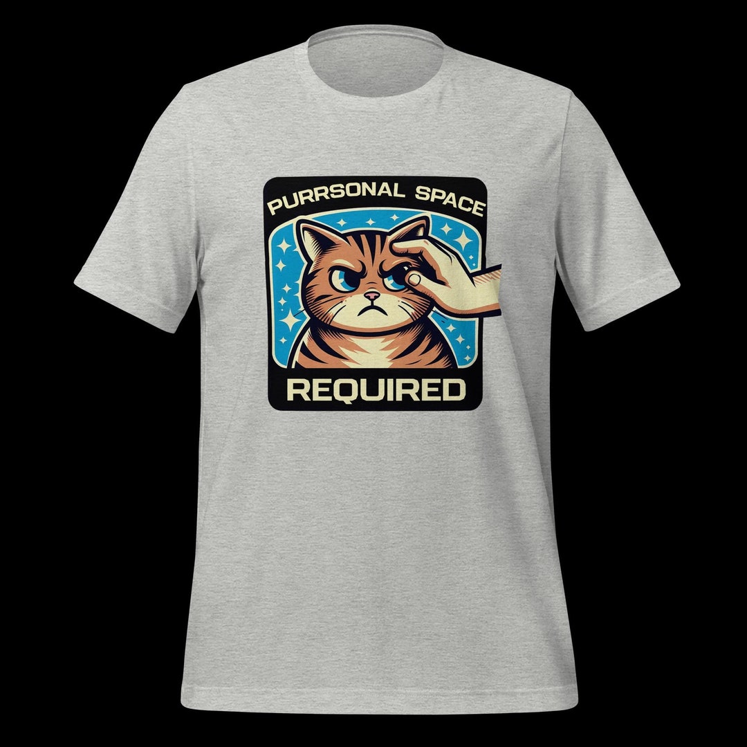 The Purrfectly Annoyed Cat Pun Tee – Purr-sonal Space Required - Etsy