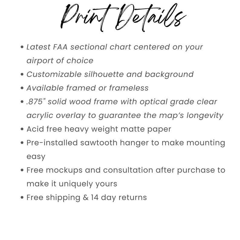 Custom Airplane Sectional Print Personalized With ANY Airport, VFR ...