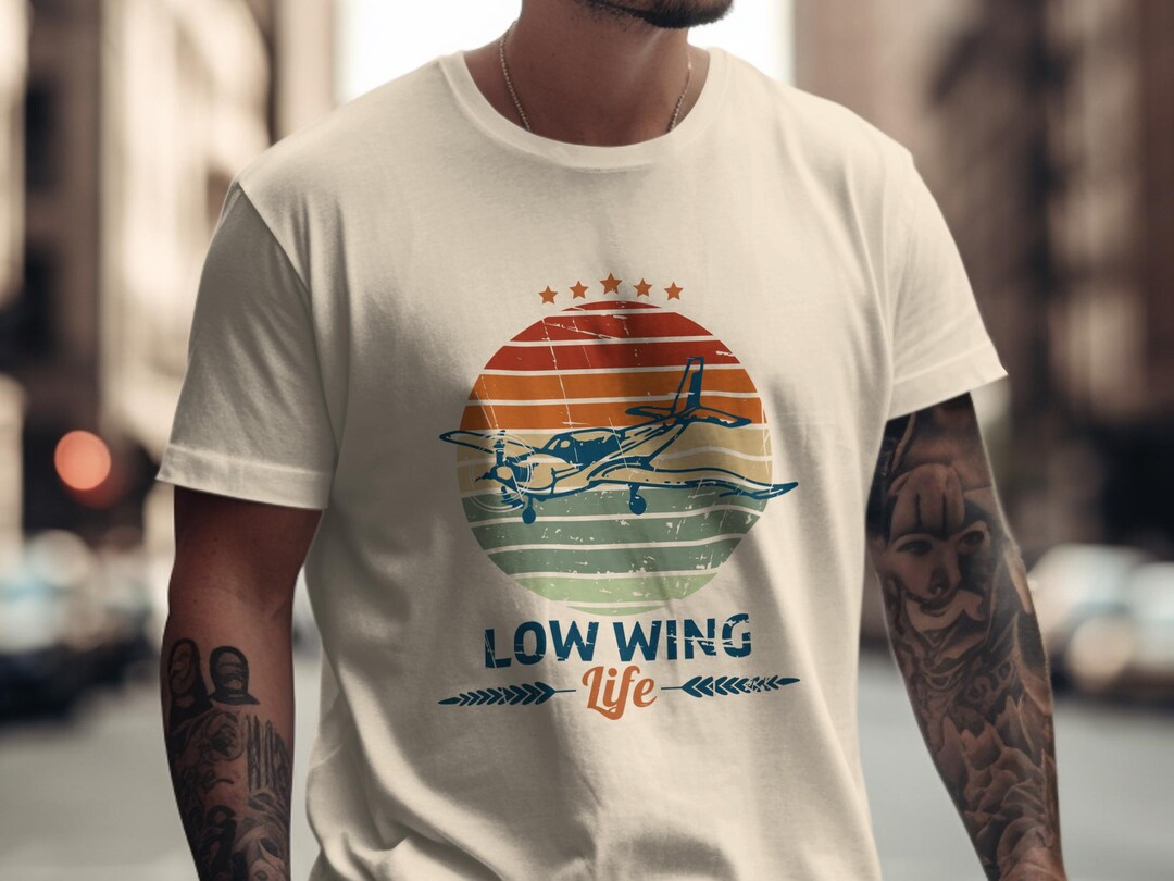 Retro Low Wing Life Aircraft T-shirt, Comfort Colors®, Distressed ...