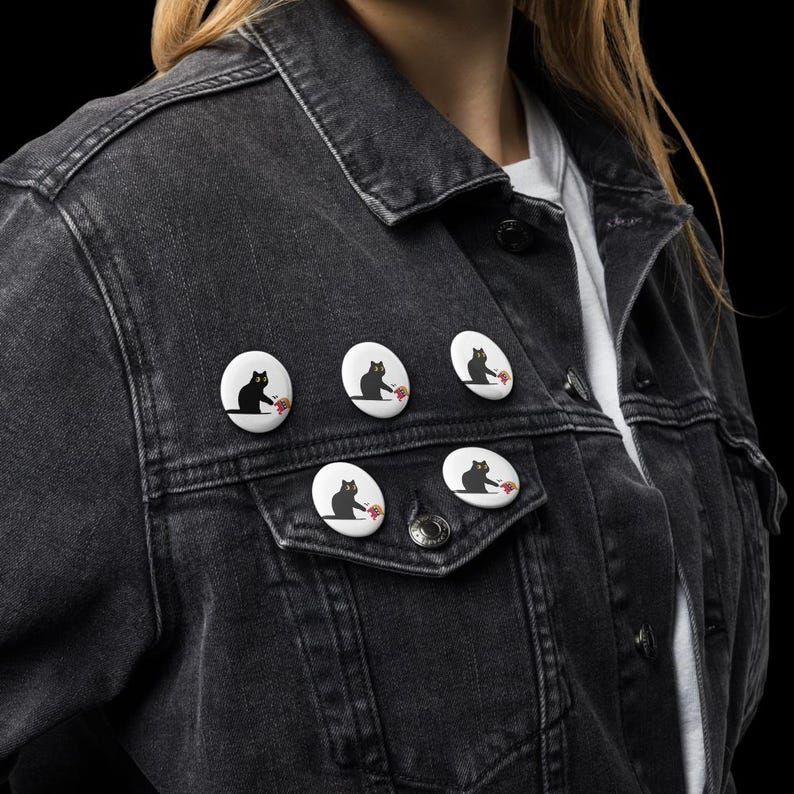 Cat Anti Trump Pins/sarcastic Cat/gift for Liberal/fdt/grumpy Black Cat ...