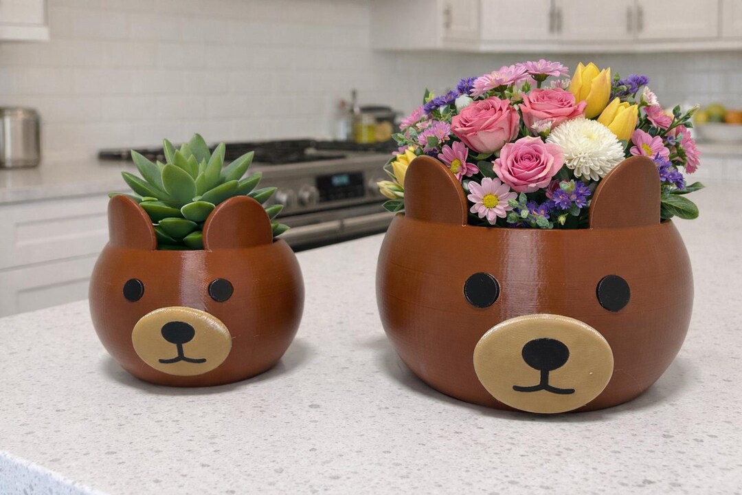 Teddy Bear Flower Pot or Accessories Holder | Cute Planter | Adorable ...