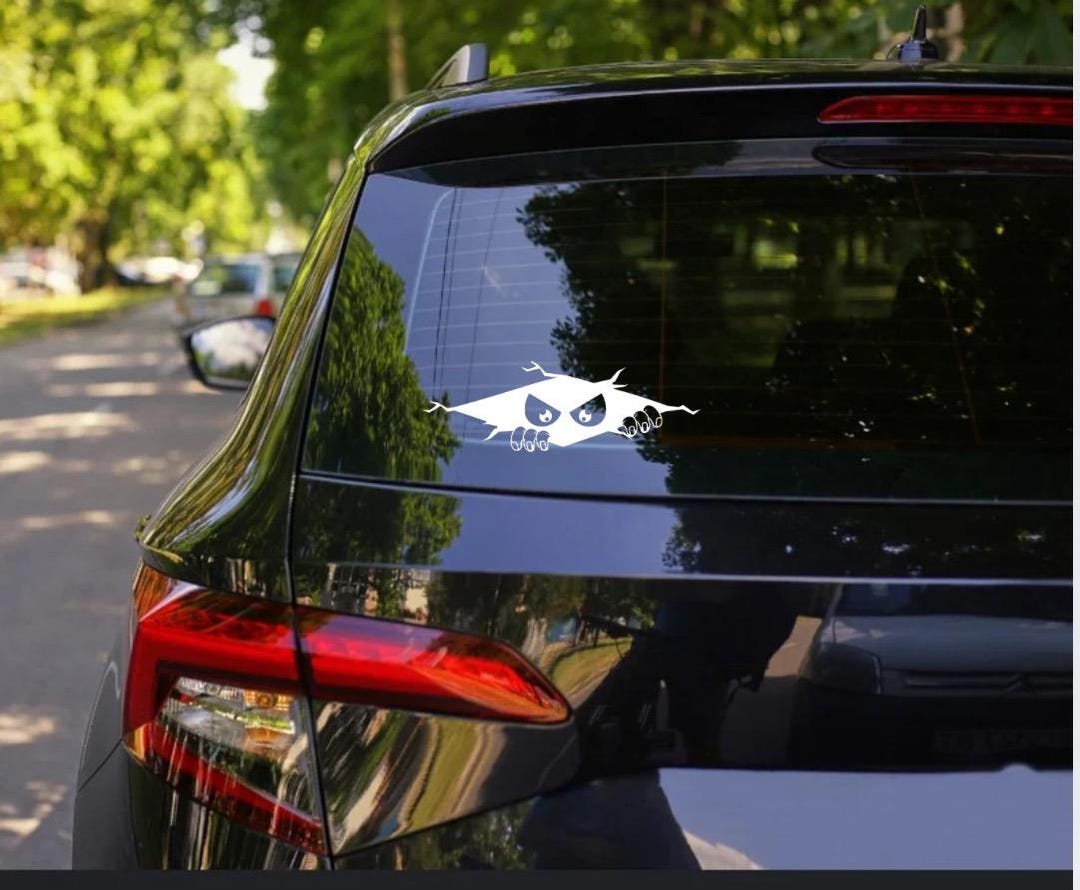Creeping Car Decal | Eyes Decal | Funny Car Decal | Silly Car Decal ...