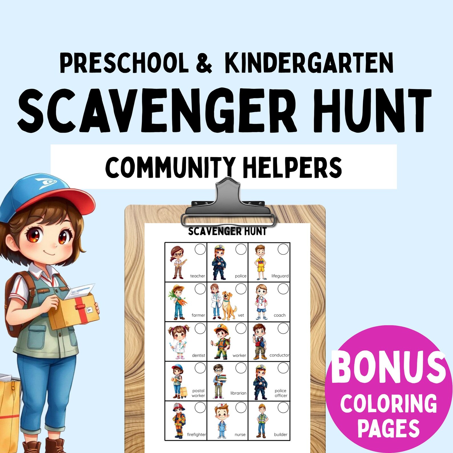 Community Helpers Scavenger Hunt, Find Your Community Helpers ...