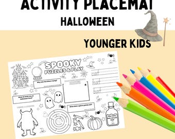 Halloween Activity Placemat, Pdf Home Printable - Etsy UK