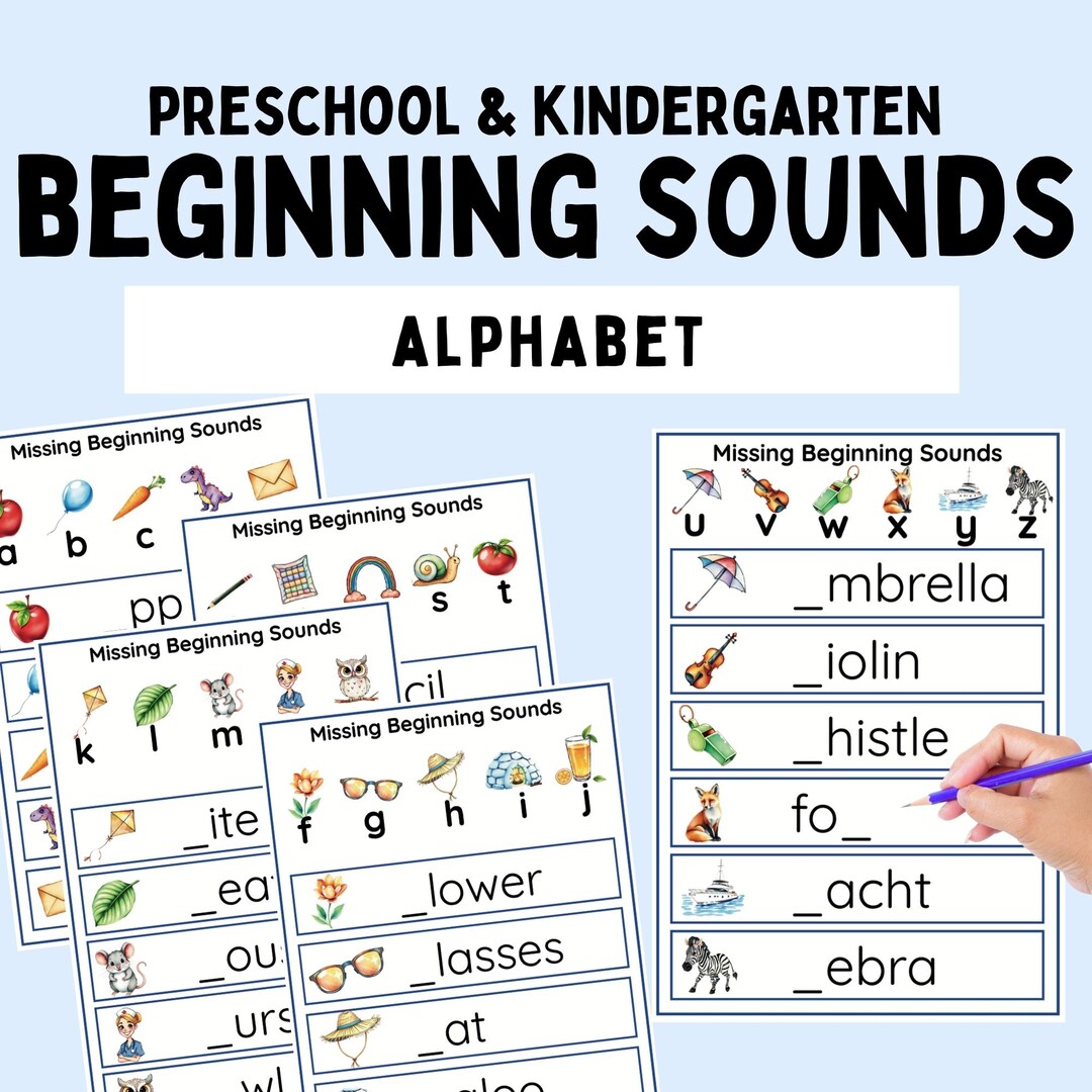Alphabet Missing Beginning Sounds Activity, Preschool Beginning Sounds ...