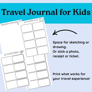 Printable Travel Journal for Kids, Kids Travel Activity, Kids Travel ...
