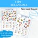 I Spy Sea Animals Counting Printable Activity, Find & Count Animals, I ...