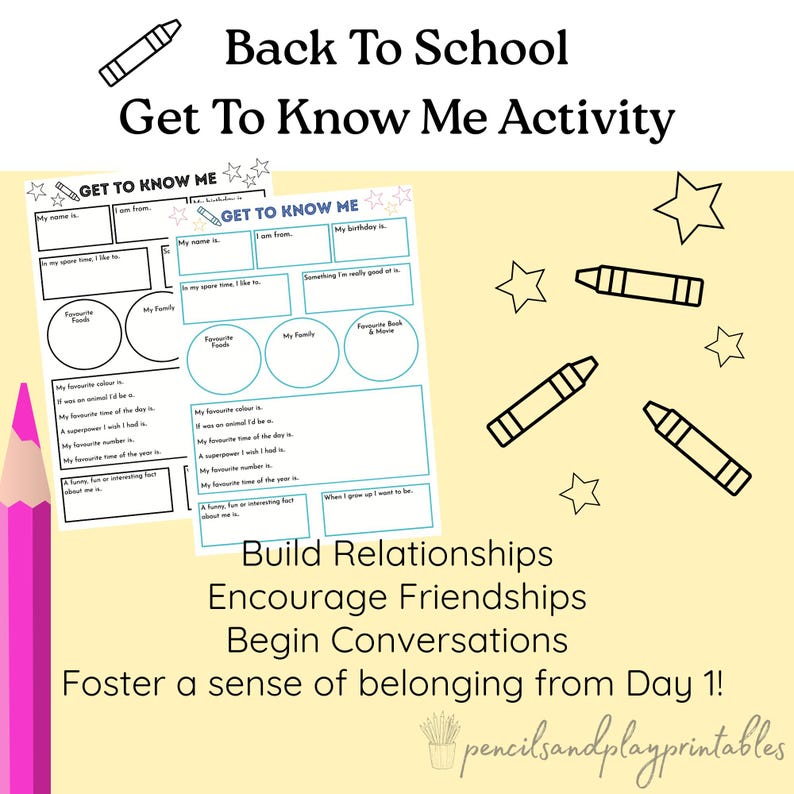 Get to Know Me Printable Activity Worksheet, All About Me Printable ...