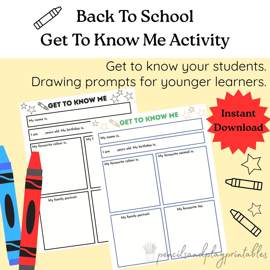Get to Know Me Activity Sheet, Preschool Back to School Worksheet, New ...