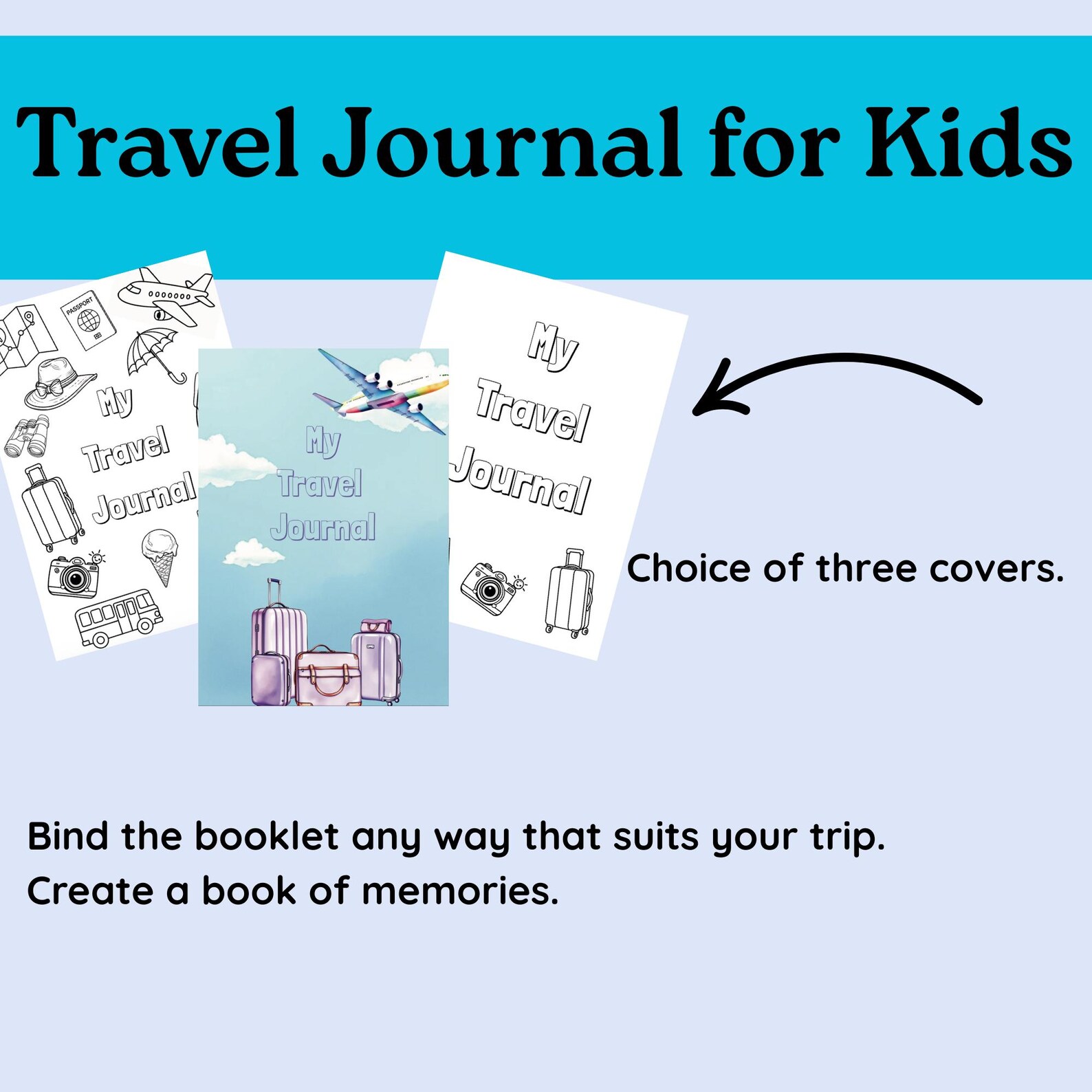 Printable Travel Journal for Kids, Kids Travel Activity, Kids Travel ...