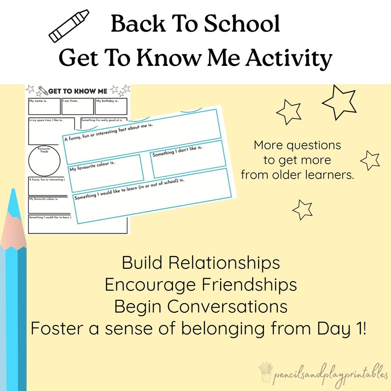 Get to Know Me Printable Activity Worksheet, All About Me Printable ...