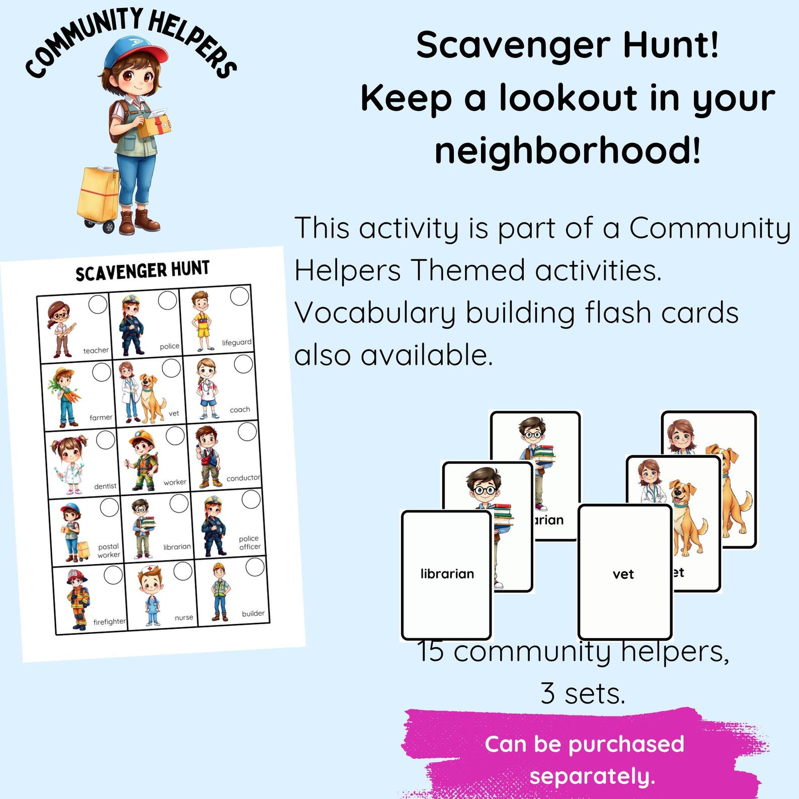 Community Helpers Scavenger Hunt, Find Your Community Helpers ...