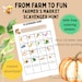 From Farm to Fun Farmer's Market Scavenger Hunt, Printable, Kid's ...