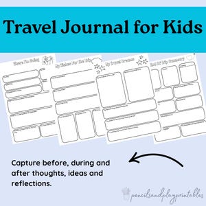 Printable Travel Journal for Kids, Kids Travel Activity, Kids Travel ...
