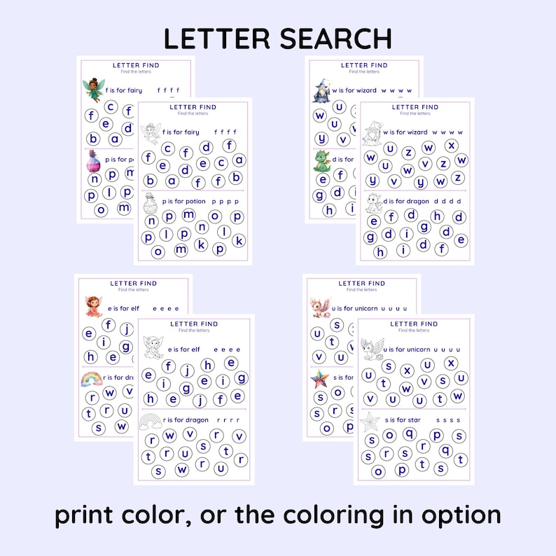 Fairy Friends Activity Pack Printable, Preschool Busy Book Worksheets ...