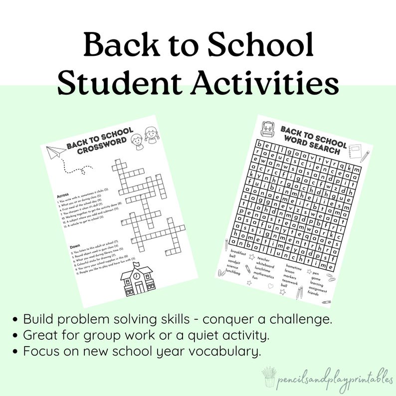 Back to School Student Activities BUNDLE, Ice Breaker Games, New School ...