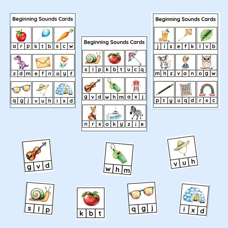 Alphabet Beginning Sounds Worksheets, Learn the Alphabet, Preschool ...