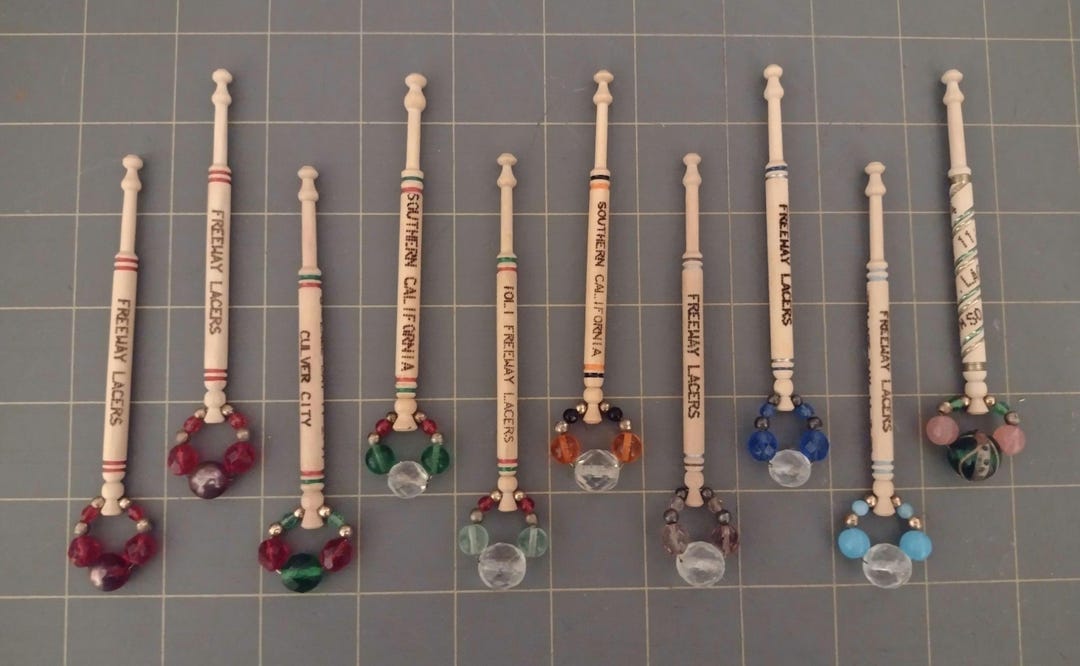 Springett Midlands Lace Bobbins W/double Heads. Standard Bobbins ...