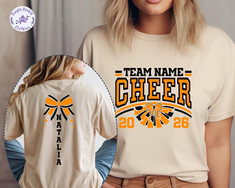 Personalized Cheer Team Shirt, Custom Cheerleader Name Shirts, Cheer ...