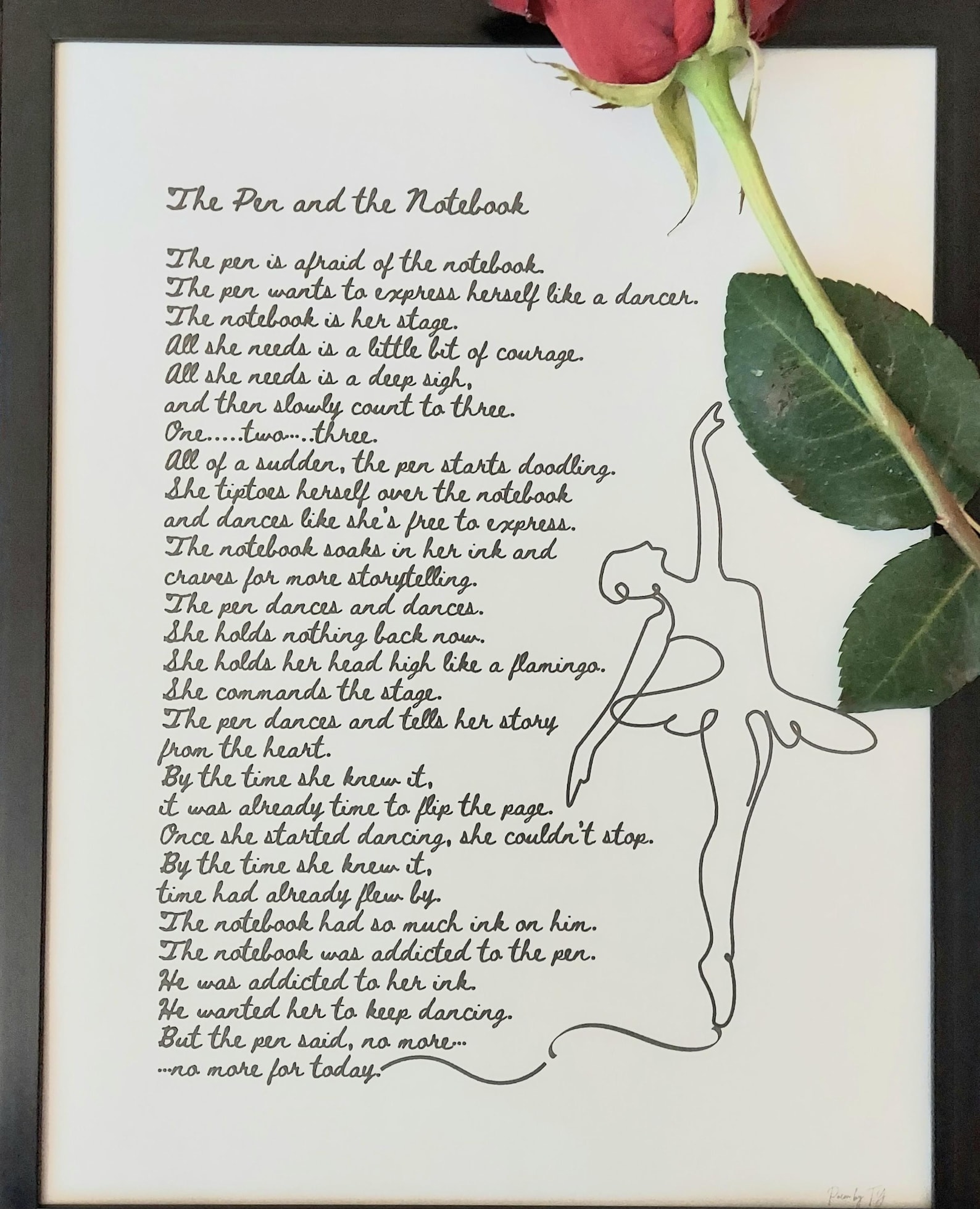 The Pen and the Notebook Poem, Poetry Pen, Notebook Poem, Ballerina ...