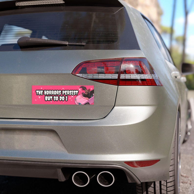 Goth Car Decal Cute Creepy Bumper Sticker Spooky Goblincore Car Magnet ...