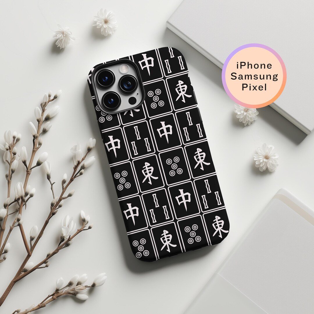 Modern Mahjong Phone Case Aesthetic Mahjong Design Mahjong Lover Gift ...