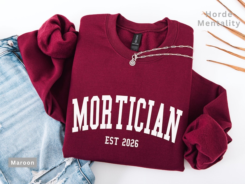Custom Mortician Sweatshirt Est Year Mortician Grad Student Gift ...