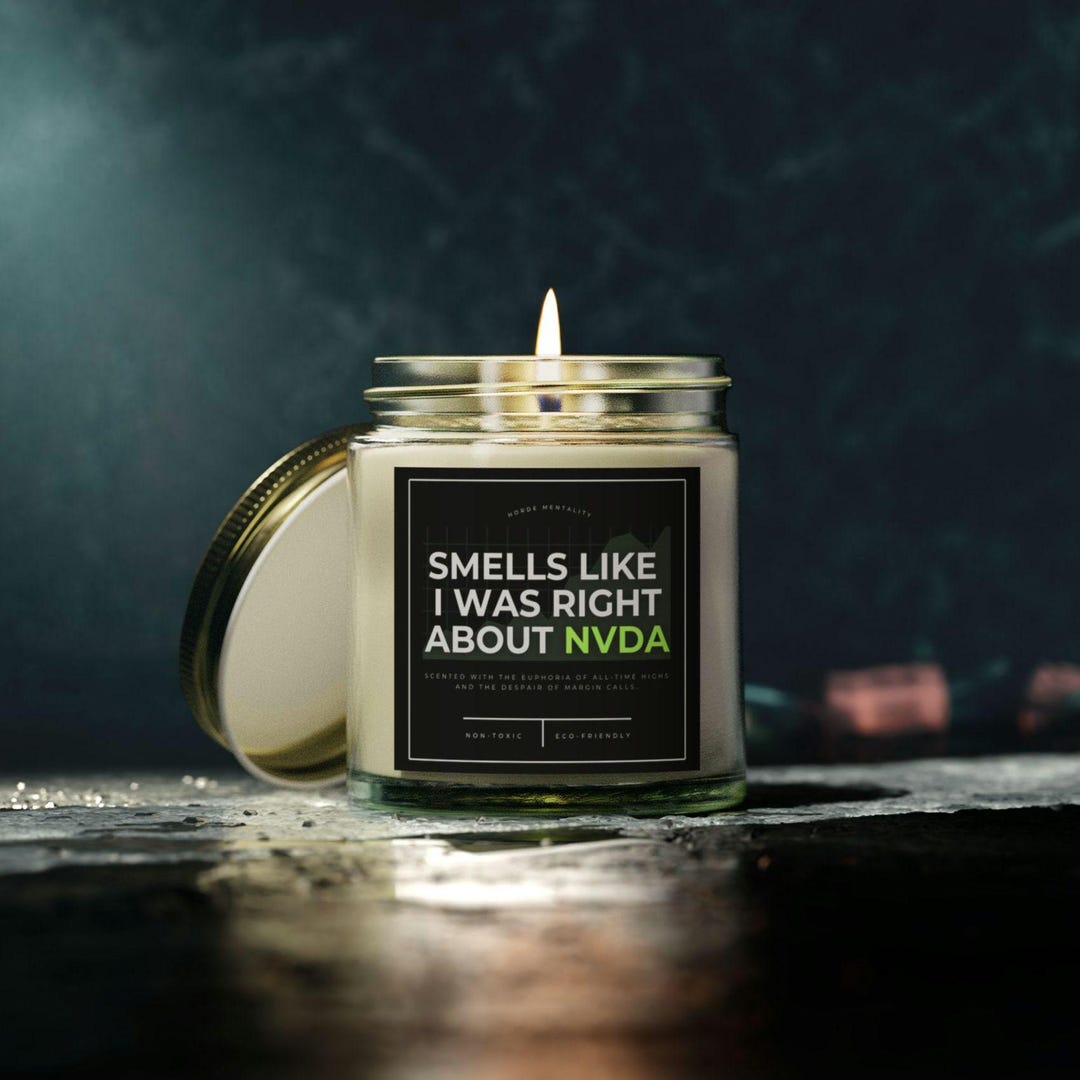 NVDA Stock Market Meme Candle, Crypto Bros Gift, Trader Investor Gift ...