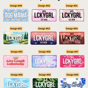 Custom License Plate for Front of Car Retro Personalized Car Tag ...
