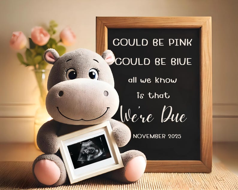 Editable Pregnancy Announcement | Digital Reveal for Social Media ...