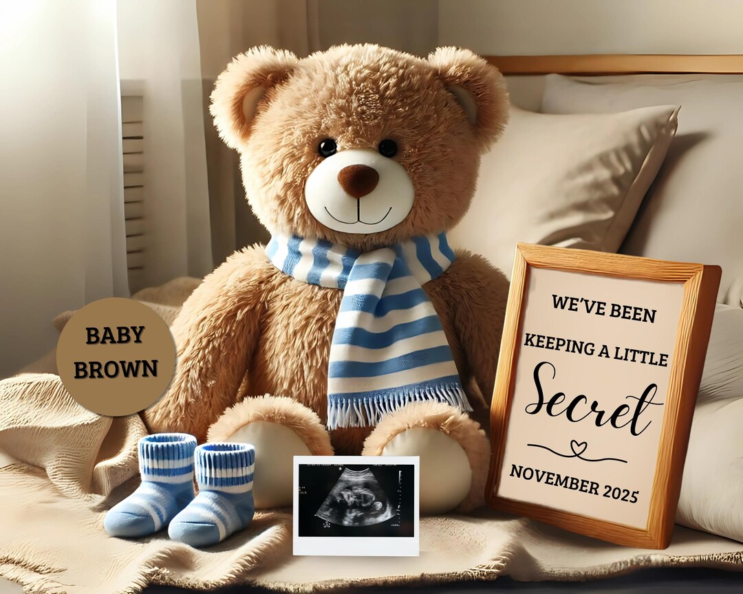 Editable Pregnancy Announcement Digital Reveal for Social Media, Baby Announcement Digital ...