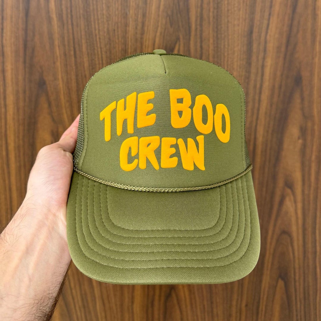 The Boo Crew Puff Print Hat, Halloween Hat, the Boo Crew Trucker Hat ...