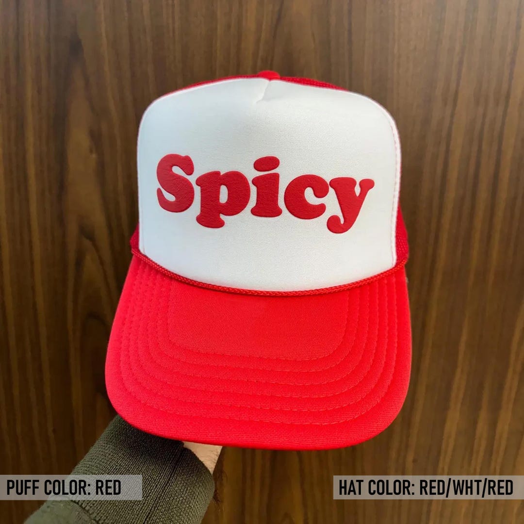 Spicy Puff Print Hat, Spicy Trucker Hats, Spicy Caps - Etsy