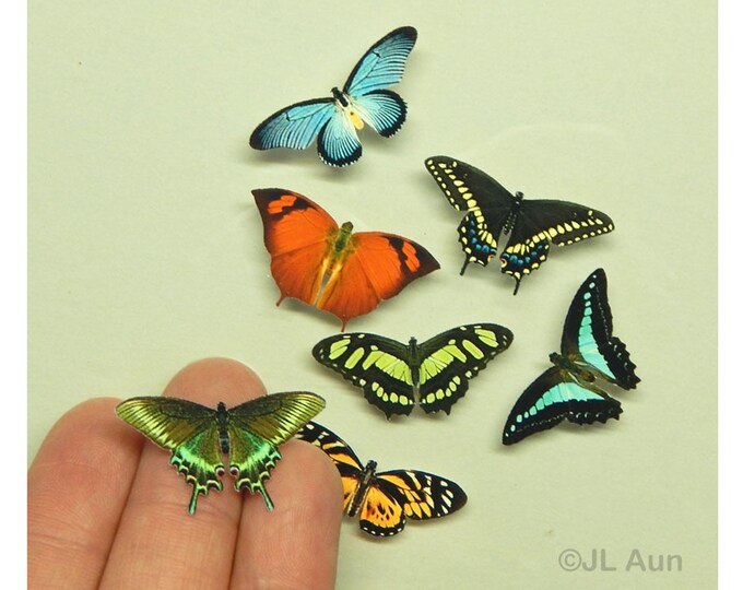 Small Realistic Paper Butterflies, 1 Inch Printed Paper Butterflies Mix ...