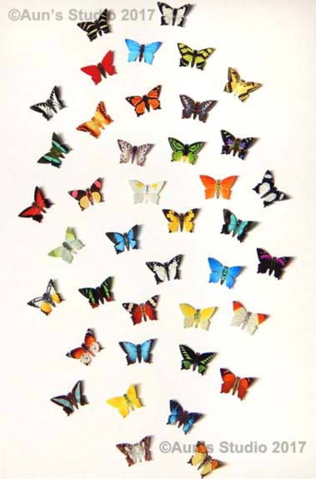 Tiny Paper Butterflies, Realistic Printed Paper Butterflies Mix of 50 ...