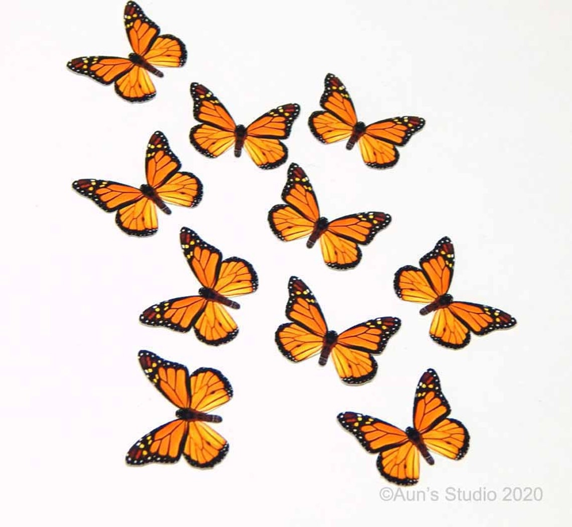 10 Mini Paper Butterflies Realistic 1 Inch Paper Butterflies - Etsy