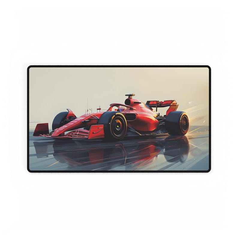 F1 Car Racing Desk Mat, Formula One Fan Office Accessory Desk Decor ...
