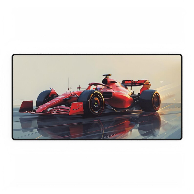 F1 Car Racing Desk Mat, Formula One Fan Office Accessory Desk Decor ...