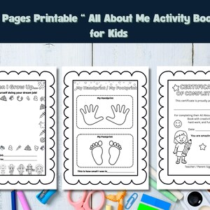 All About Me Activity Book | Back to School Printable PDF for Preschool ...