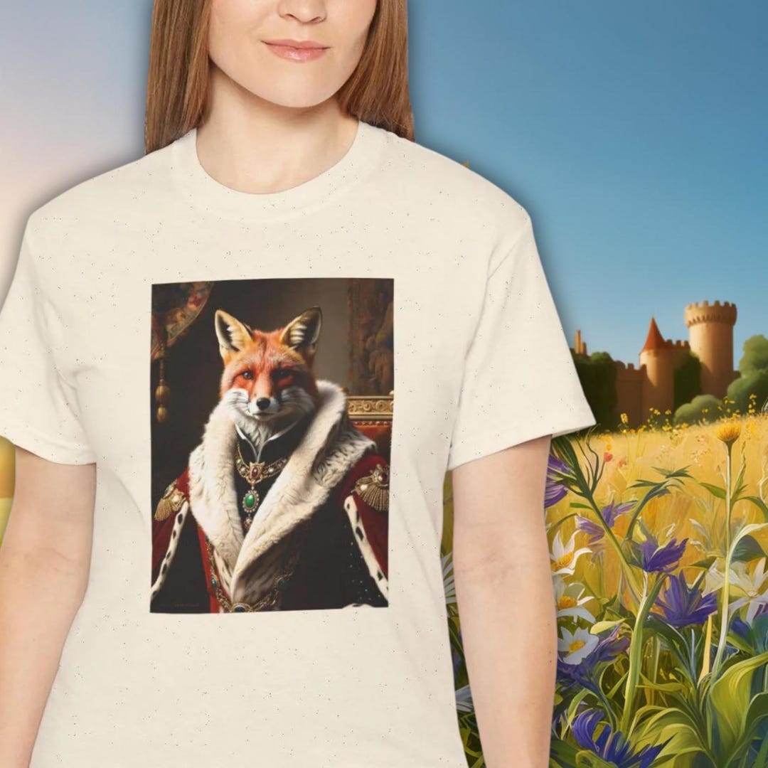 King Fox Sits for a Formal Portrait Unisex Ultra Cotton Tee Funny ...