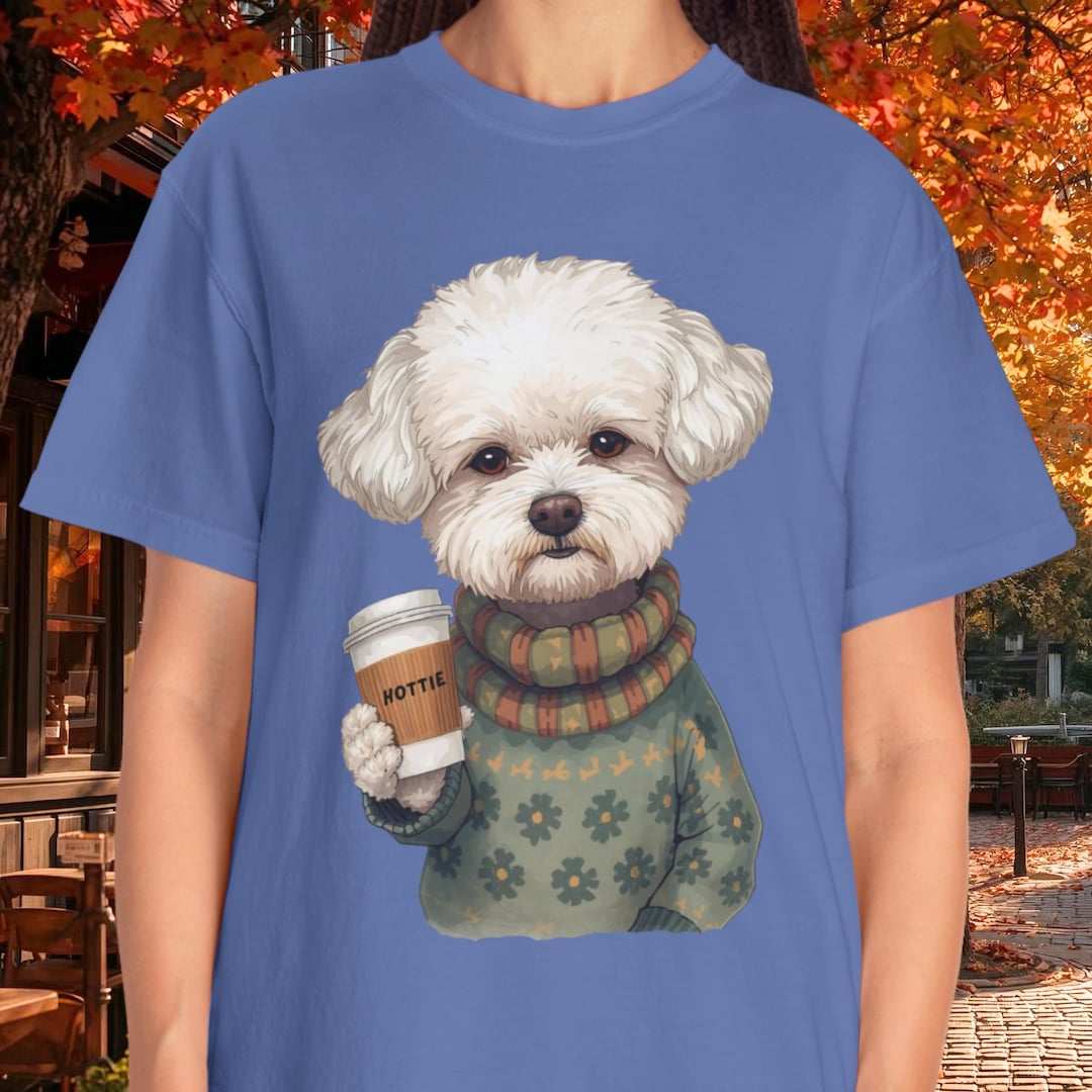 Cute Bichon Frise Wearing a Sweater Hands You a Hottie Coffee to Go ...