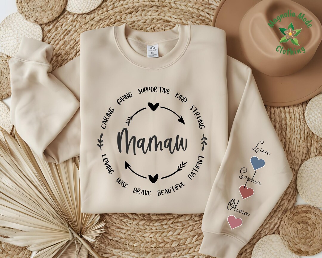 Personalized Mamaw Sweatshirt, Mother's Day Christmas Birthday Gift for ...