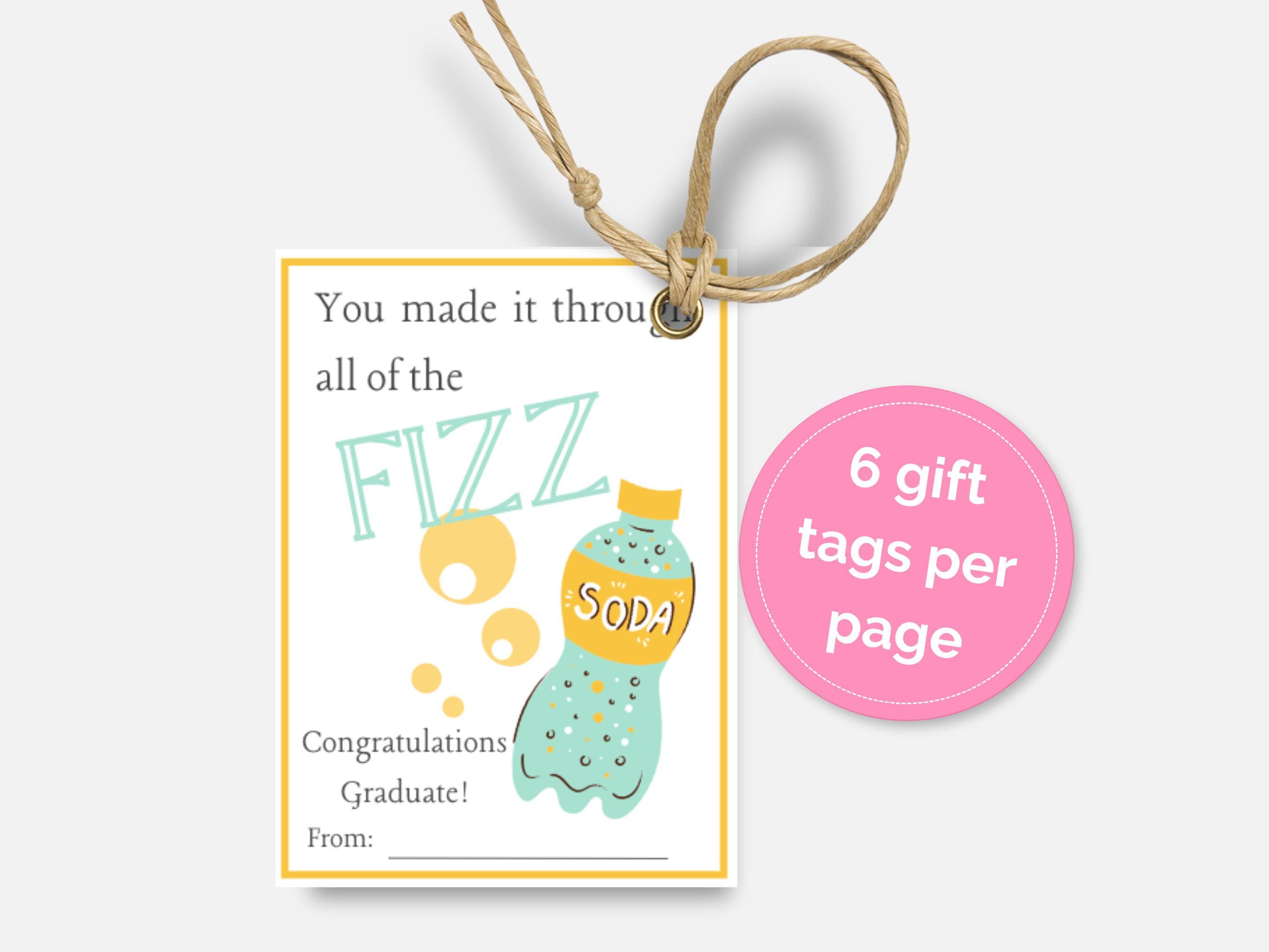 Soda Pop Graduation Gift Tags, Printable Graduation Gift ...