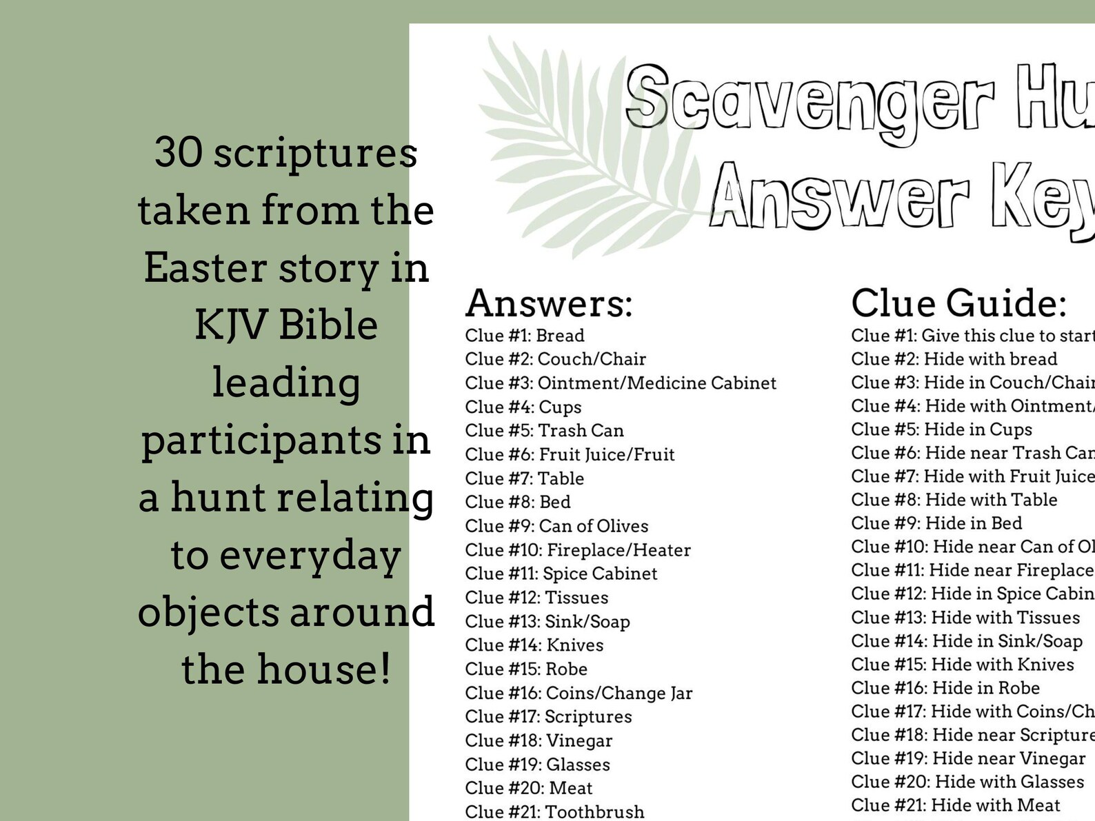 Easter Bible Scavenger Hunt | Religious Easter Scripture Game ...