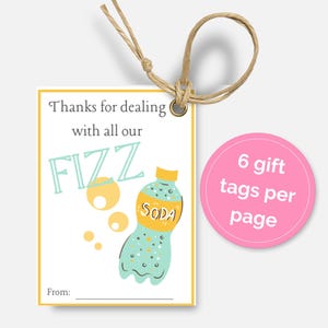 Soda Pop Gift Tags Printable Set, Teacher Appreciation Week Gift Tags ...