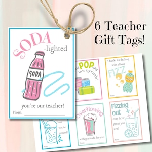 Soda Pop Gift Tags Printable Set, Teacher Appreciation Week Gift Tags ...
