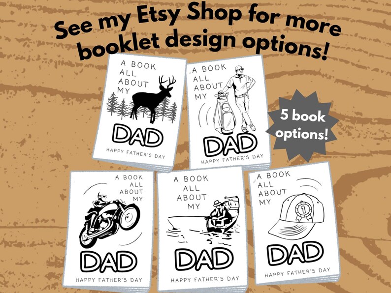 Kids Printable Father's Day Gift - Booklet With All About Dad ...